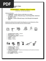 Conduction Convection or Radiation Worksheet | PDF | Heat Transfer | Heat