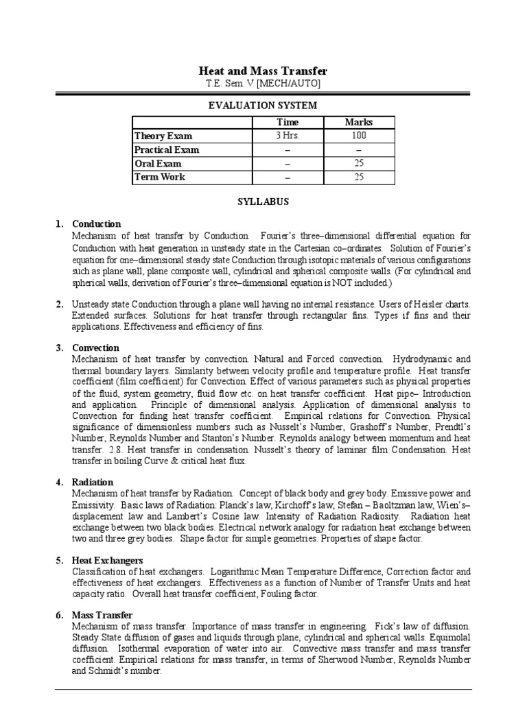 Heat and Mass Transfer | PDF | Heat Transfer | Thermal Conduction