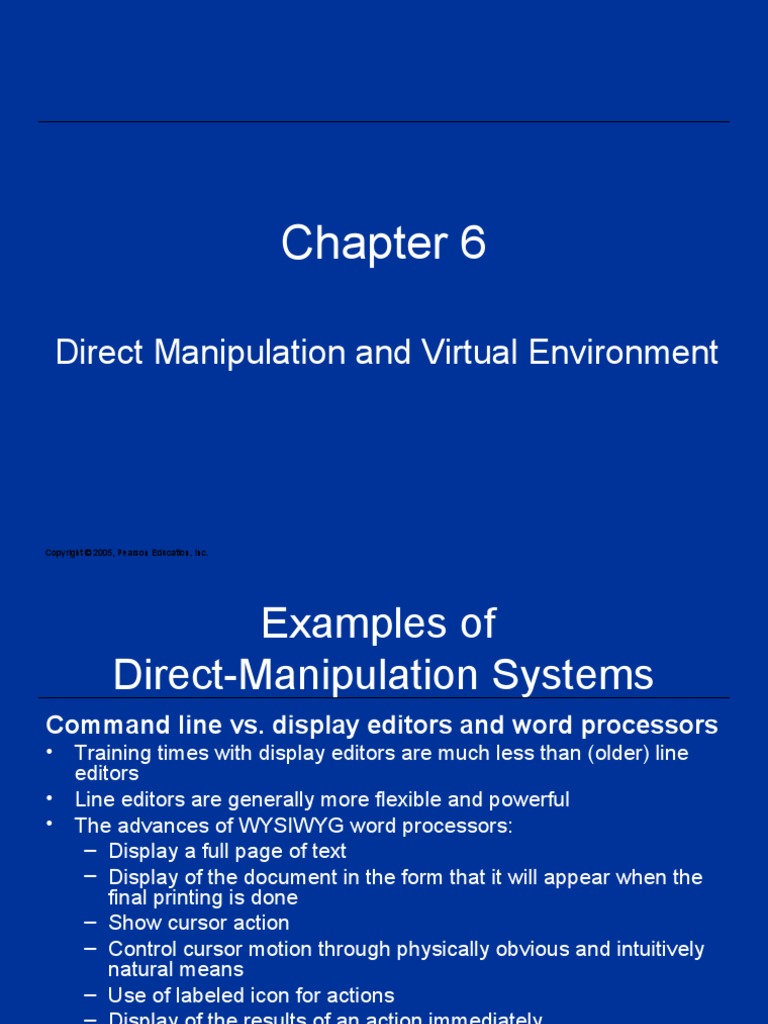 Direct Manipulation and Virtual Environment | PDF | Icon (Computing ...