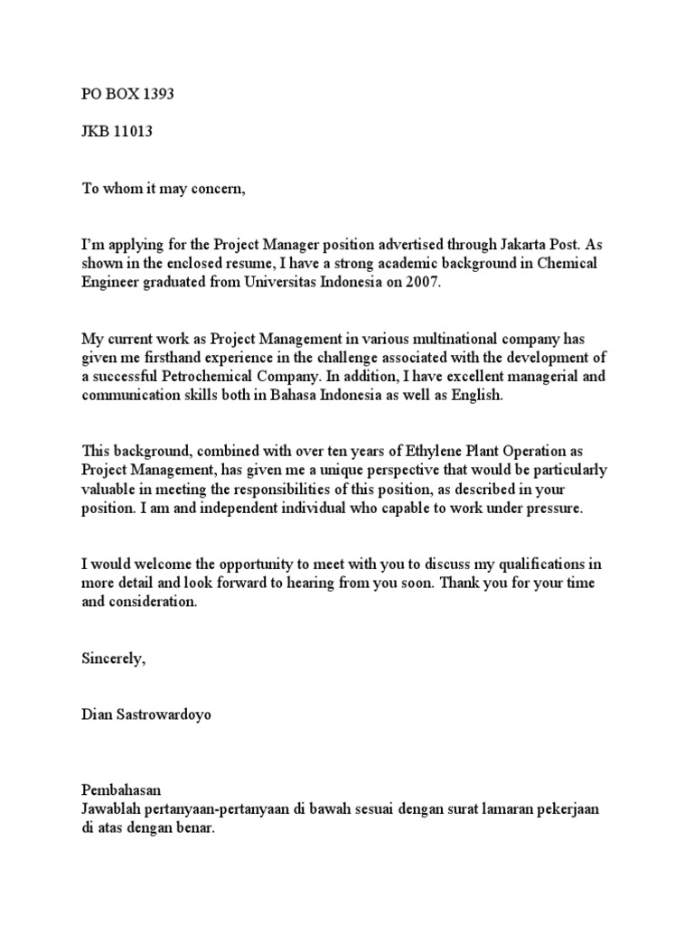 Tgs Uh Application Letter | PDF | Communication