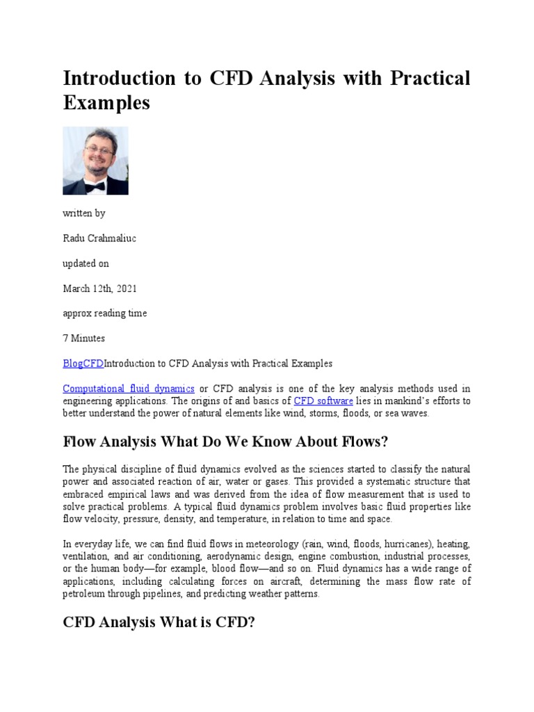 Introduction To CFD Analysis With Practical Examples | PDF ...