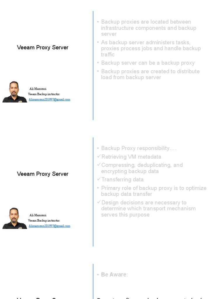 Veeam Proxy Server Overview | PDF