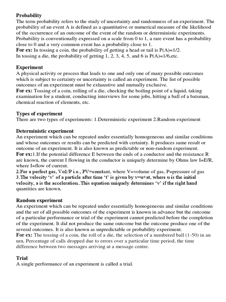 Probability Notes Ece | PDF | Probability | Randomness