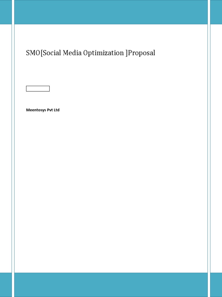 SMO (Social Media Optimization) Proposal: Meentosys PVT LTD | PDF ...