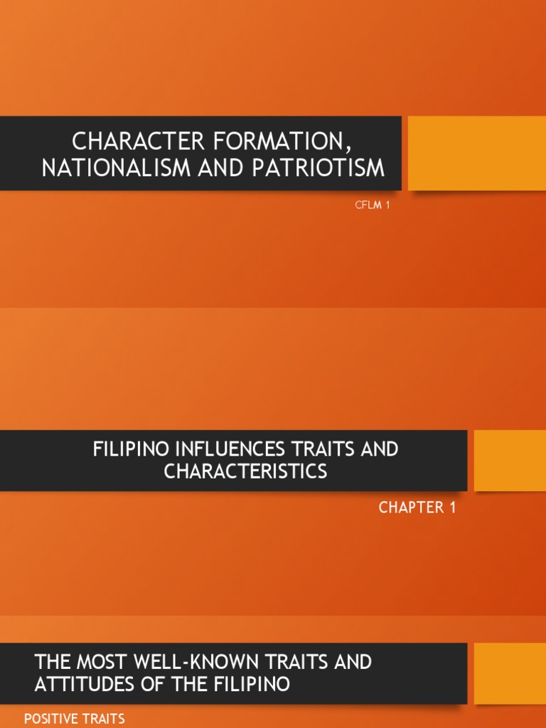 Character Formation, Nationalism and Patriotism: CFLM 1 | PDF ...