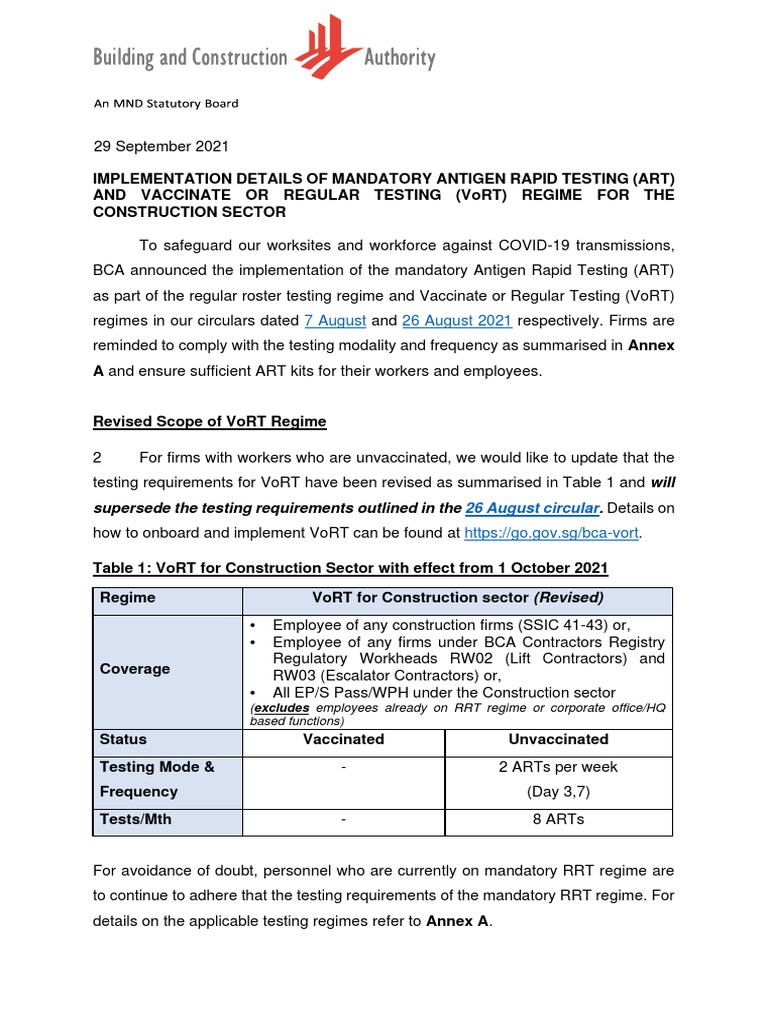 ART and VoRT Testing for Construction Sector | PDF | Employment ...