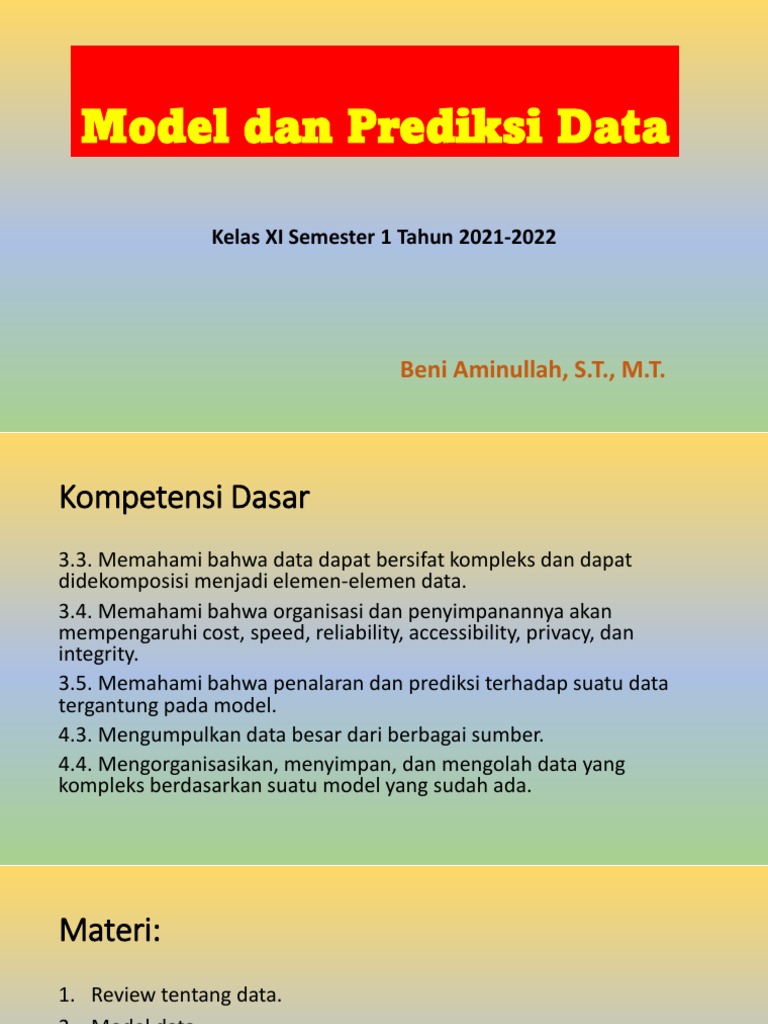 Model Dan Prediksi Data | PDF
