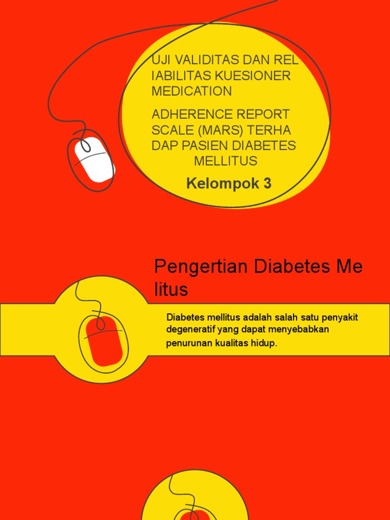 Uji Validitas Dan Rel Iabilitas Kuesioner Medication Adherence Report Scale (Mars) Terha Dap ...