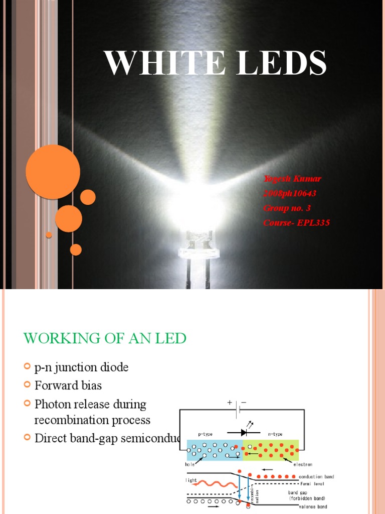 White LED Technology and Applications | PDF | Light Emitting Diode ...