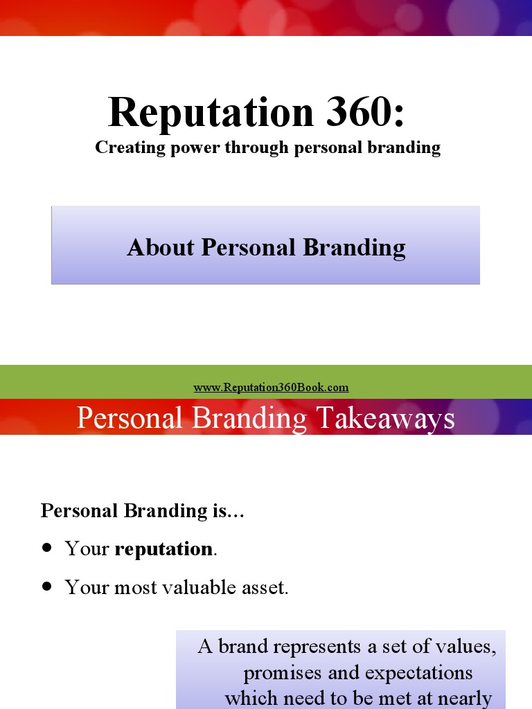 Reputation 360:: Creating Power Through Personal Branding | PDF | Self ...