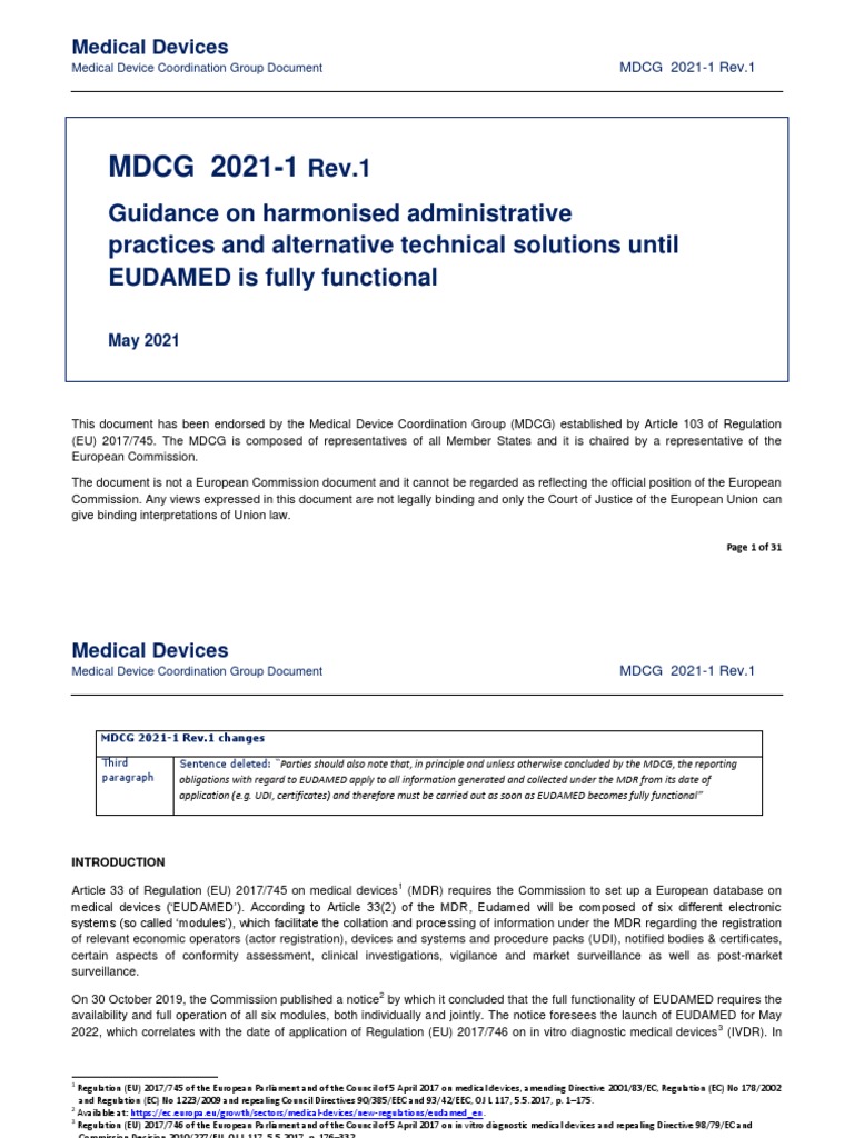 EUDAMED Guidance for MDR Compliance | PDF | Medical Device | European Union