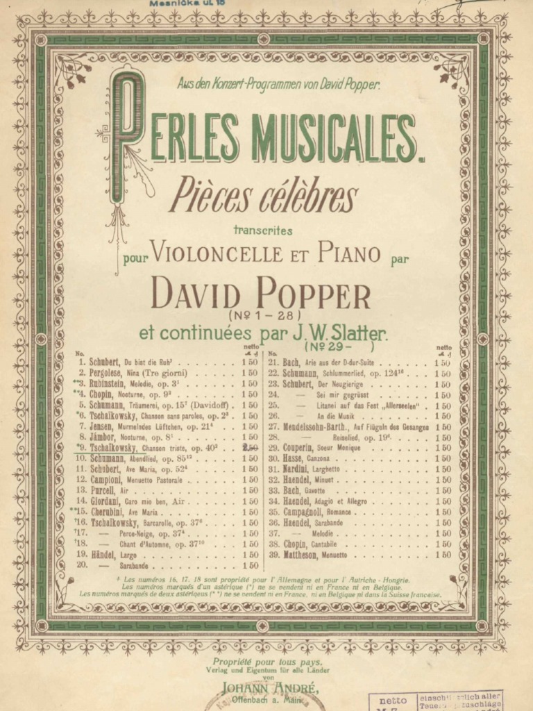 IMSLP497677-PMLP45130-Vc TCH BChanson Triste Op 40 No 2 | PDF