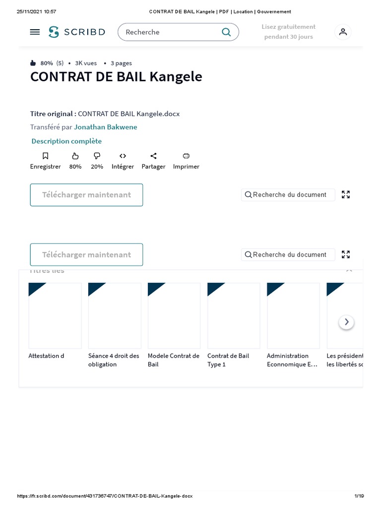 Contrat de Bail | PDF | Location | Business