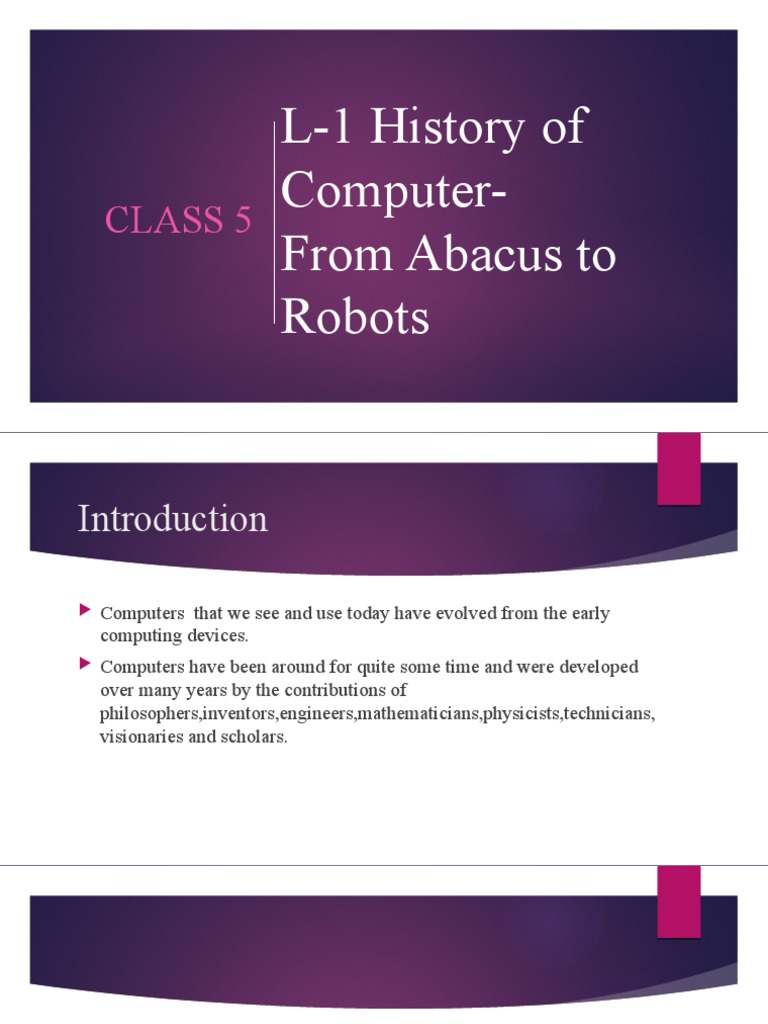 Class 5, History of Computers | PDF | Integrated Circuit | Computer ...