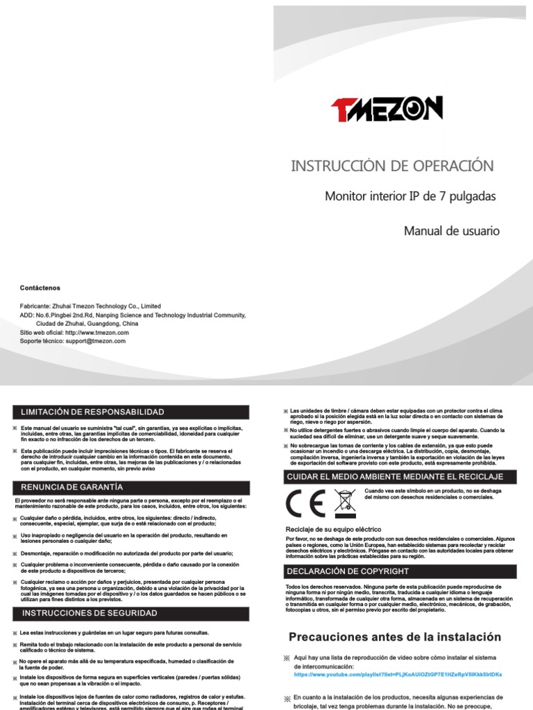 Instrucción de Operación | PDF | Fuente de alimentación | Menú ...