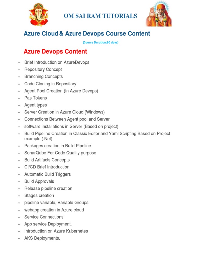 Azure DevOps Course Content | PDF