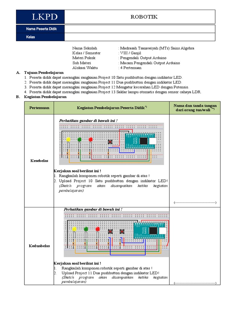 LKPD 4 Pengendali Output Arduino | PDF