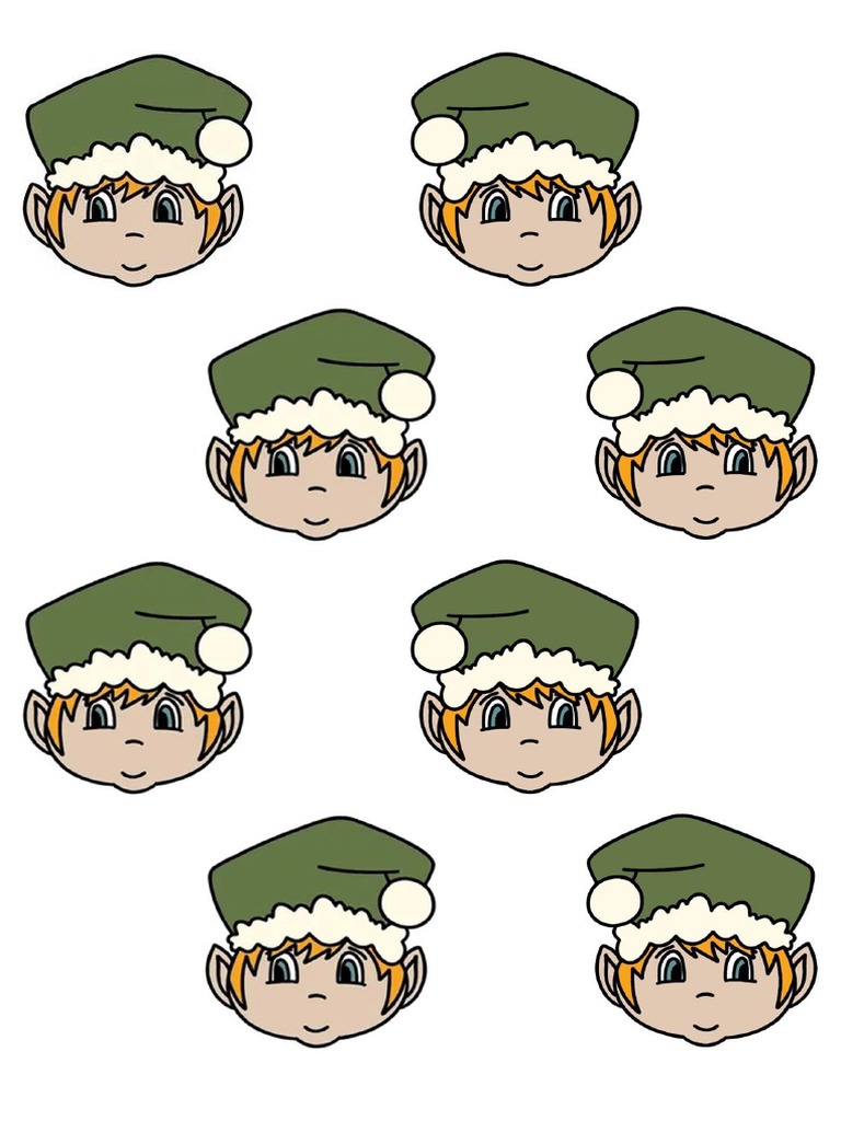 Macaron Sablon - Christmas Elf Face | PDF