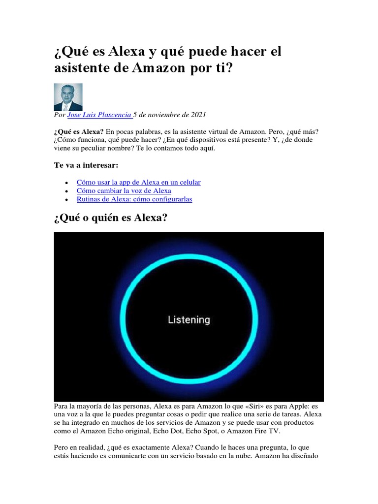 Alexa Asistente de Amazon... | PDF | Tecnología