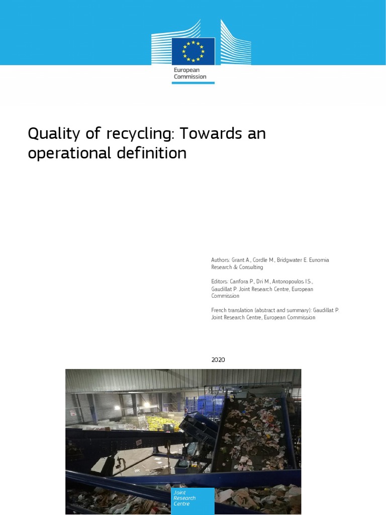 Final Quality of Recycling Report | PDF | Recycling | Paper