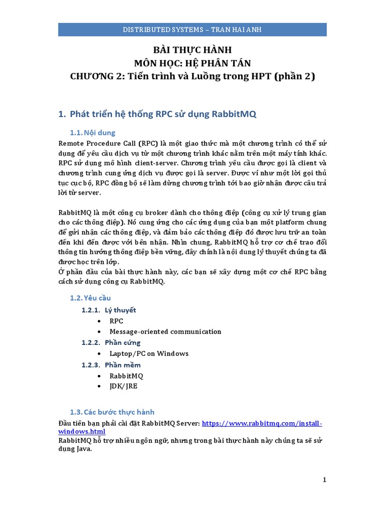 BTTH ch2 Tientrinh TDTT Vie p2 | PDF