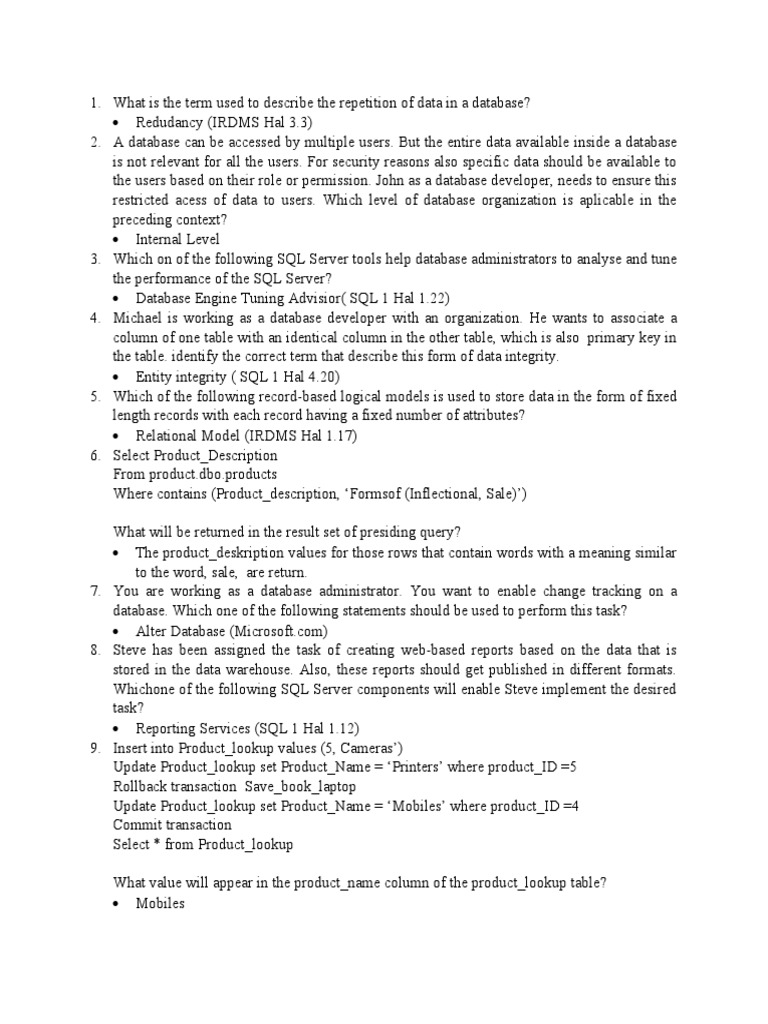 Soal Qt 2 Pdf Databases Sql