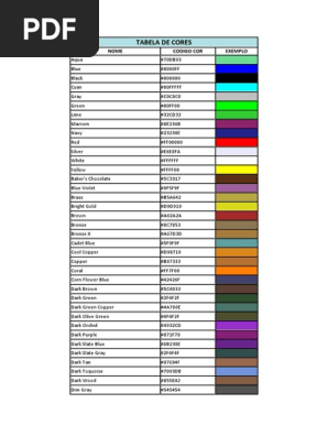 Codigo De Cor Marfim Html