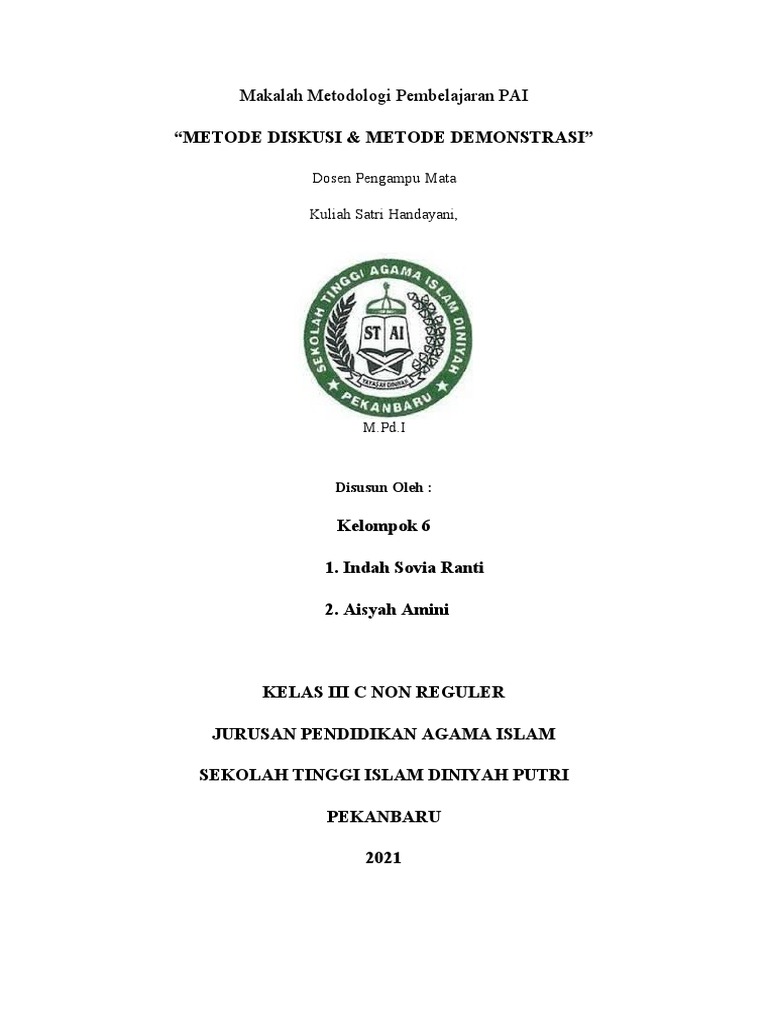 Makalah Metodologi Pembelajaran (1) - Dikonversi | PDF | Karier ...