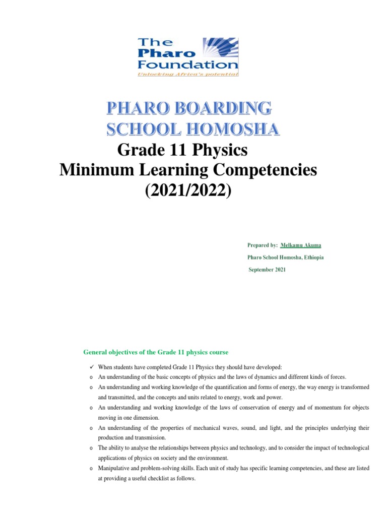 Grade 11 Physics Course Overview | PDF | Rotation Around A Fixed Axis ...