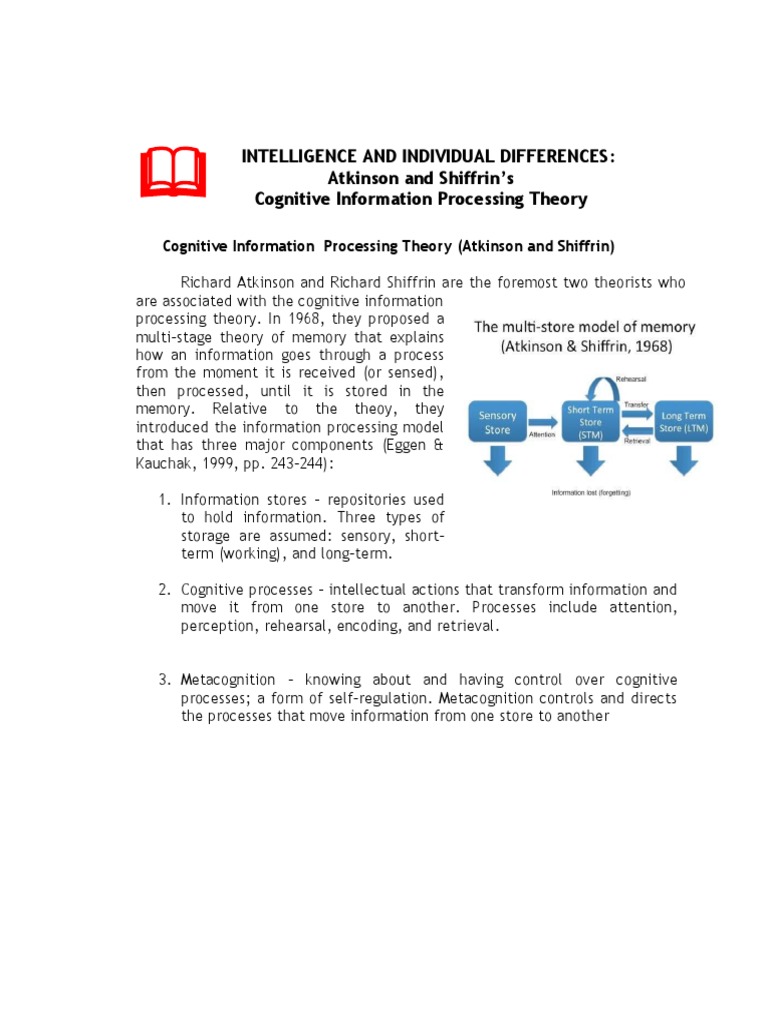 Atkinson and Shiffrin's Cognitive Information Processing Theory | PDF ...