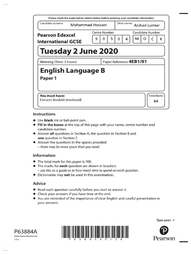 English B Reworked June 2020 | PDF