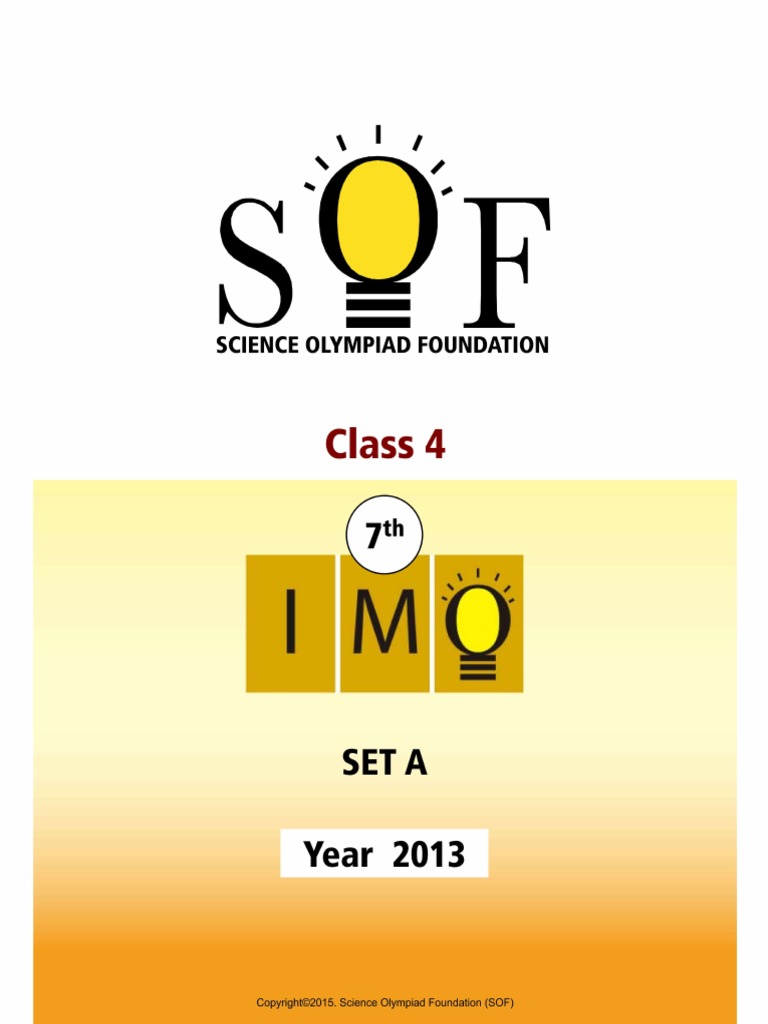 IMO Class 4 2013 Set A & B | PDF