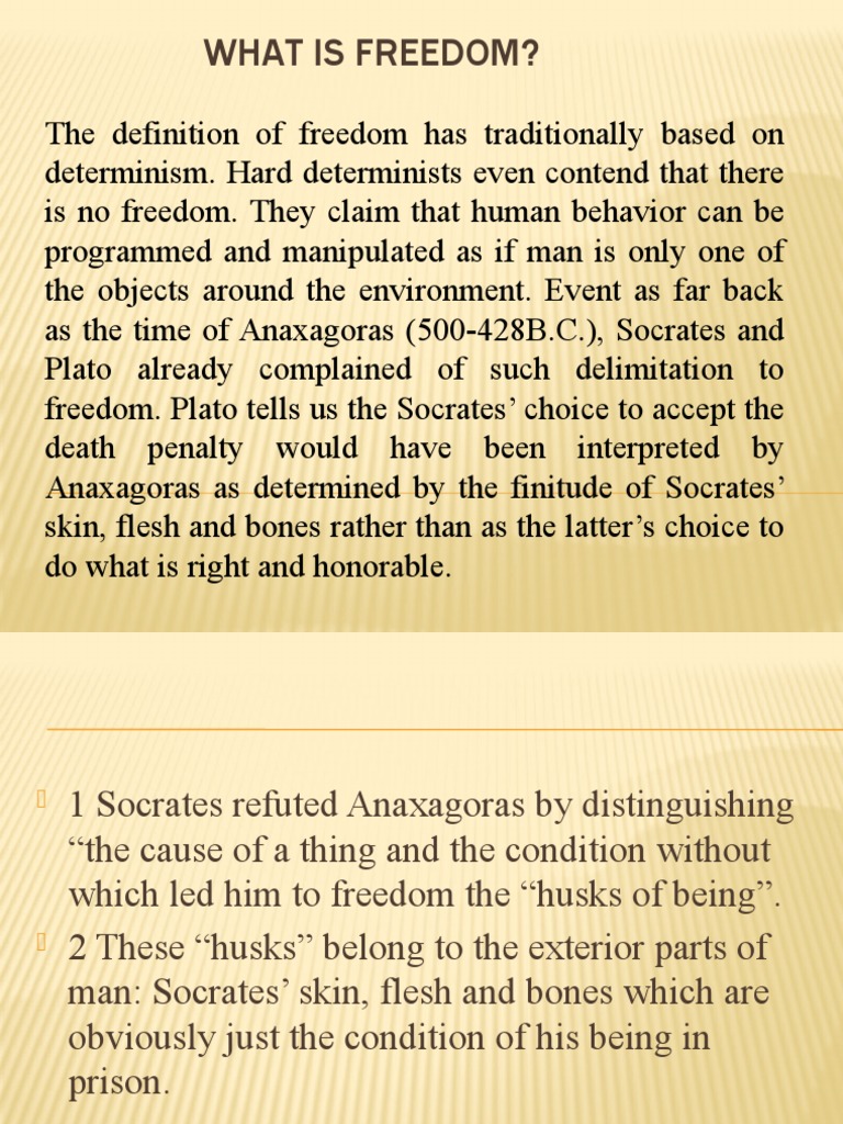 What Is Freedom | PDF | Free Will | Determinism