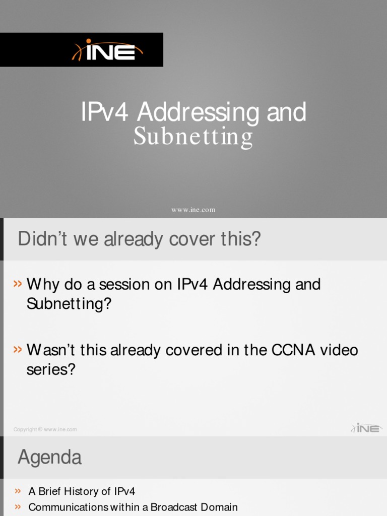 IPv4 Addressing Subnetting | PDF | Ip Address | Computer Network