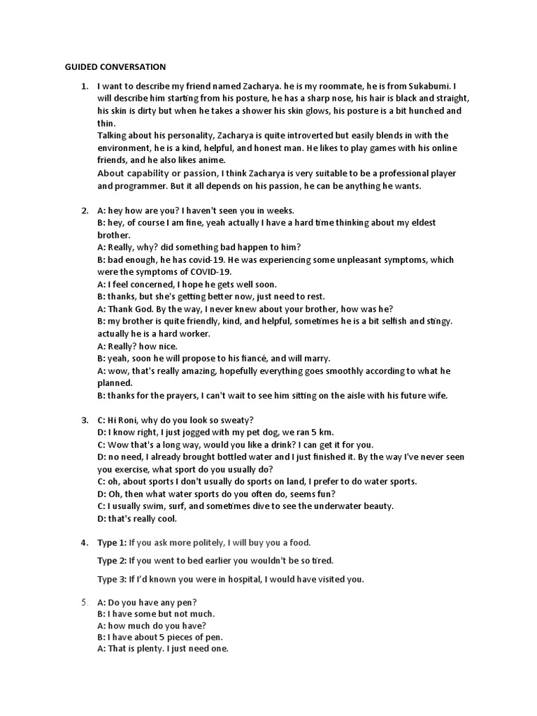 Guided Conversation | PDF