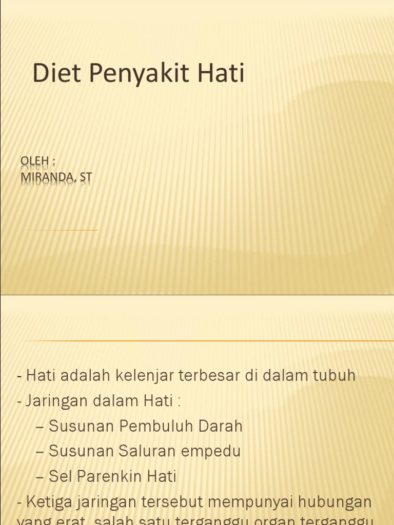 Diet Penyakit Hati | PDF