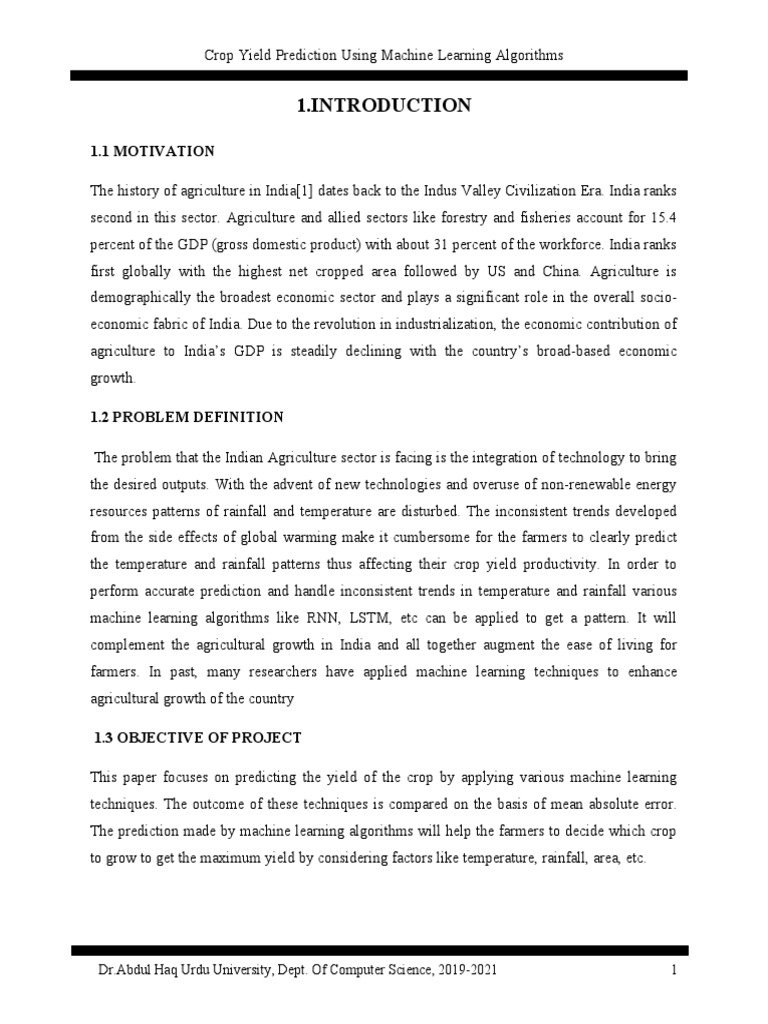 Crop Yield Prediction Using Machine Learning Algorithms | PDF | Unified ...