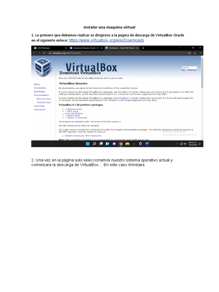 Instalar Máquina Virtual | PDF