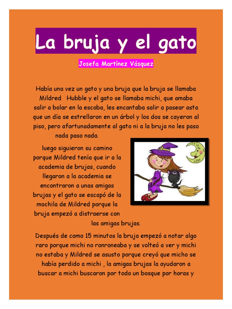 La Bruja y El Gato Cuento | PDF