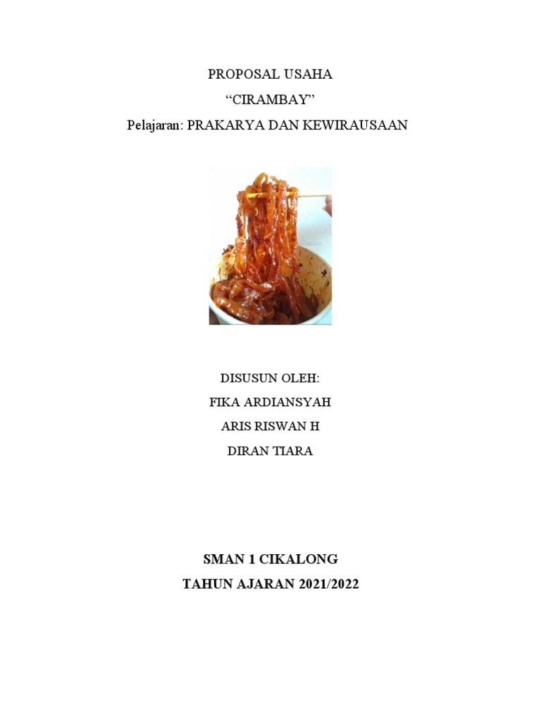 Proposal Usaha Dila & Salwa | PDF
