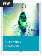 Analysis of Vitamin C in Fruit Juice | PDF | Titration | Chemistry
