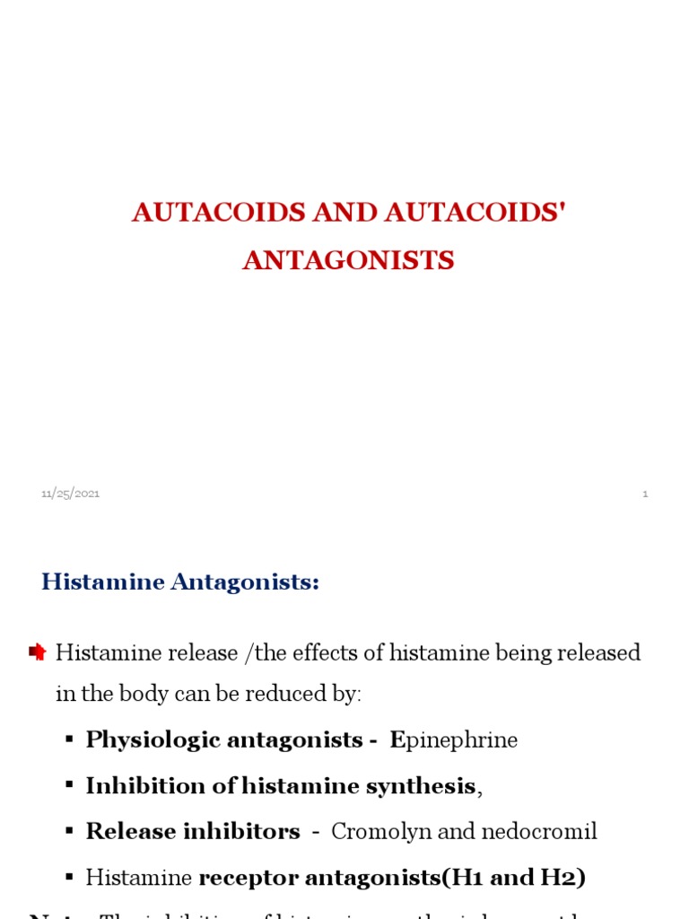 Autacoids and Autacoids' Antagonists | PDF | Nonsteroidal Anti ...