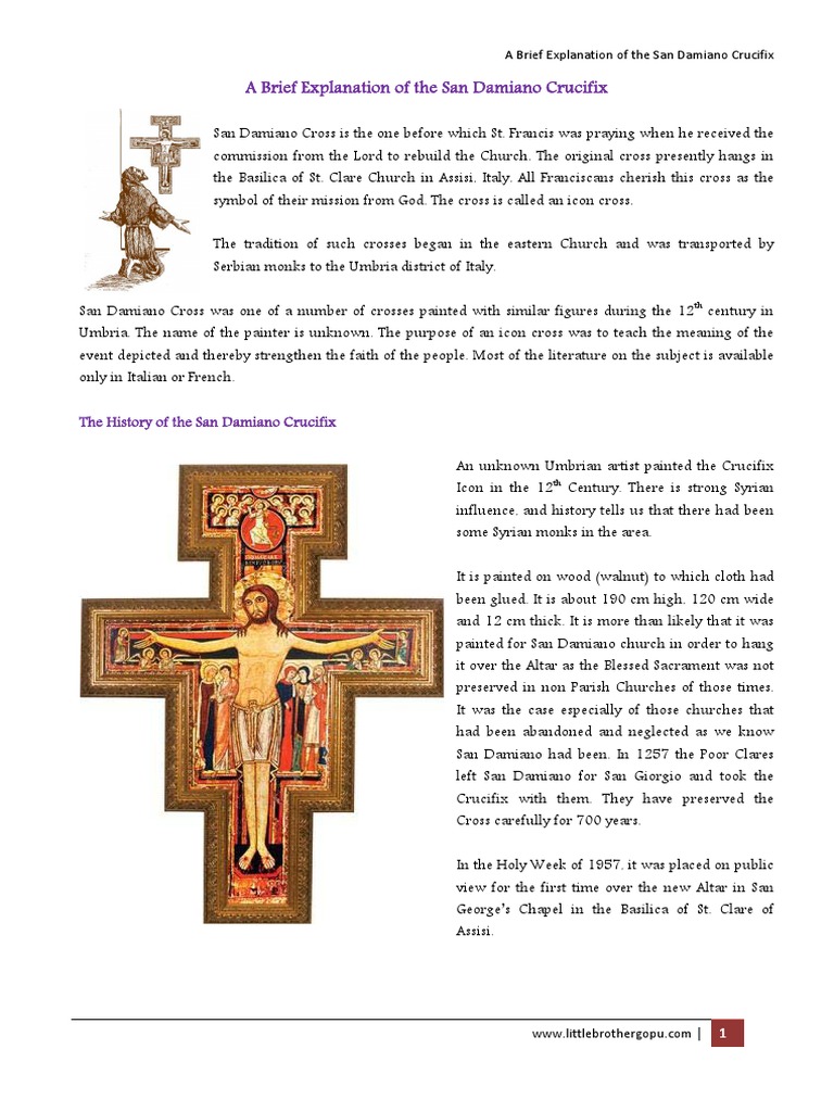 A Brief Explanation of The San Damiano Crucifix | PDF | Jesus | Gospel ...