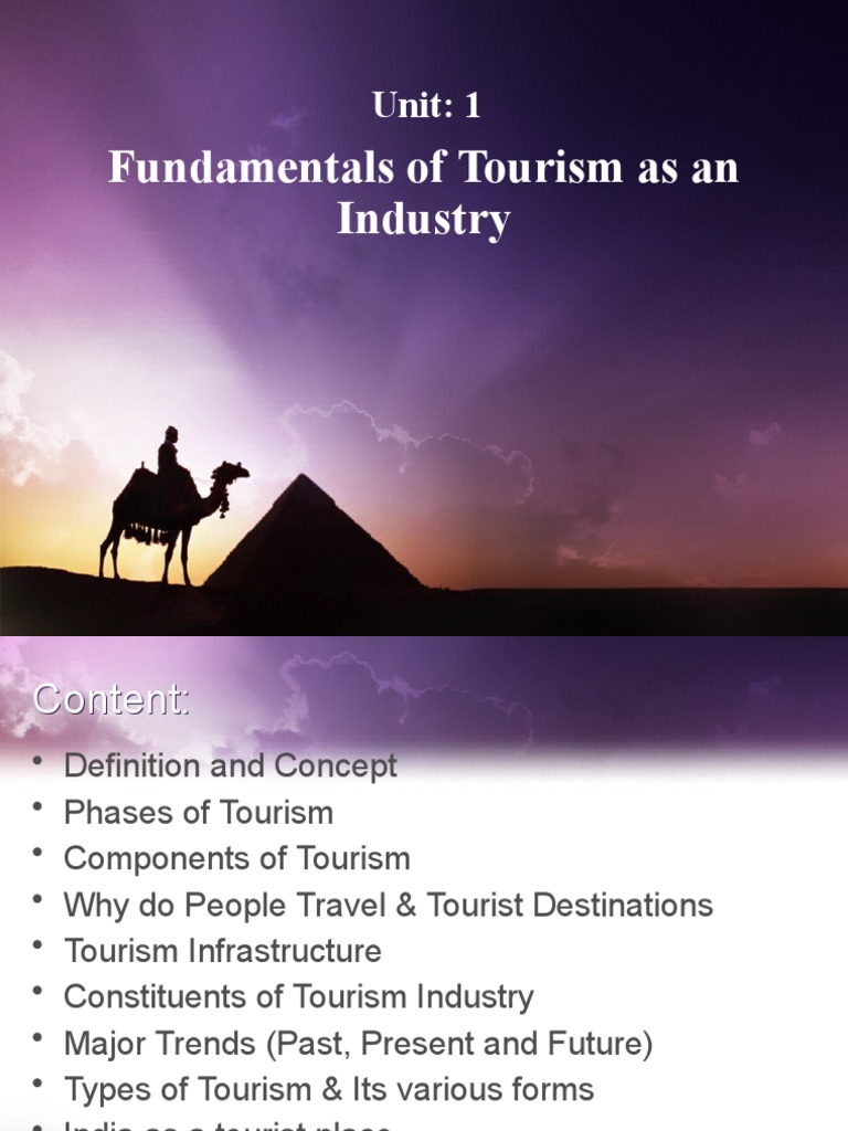 Fundamentals of Tourism As An Industry: Unit: 1 | PDF | Tourism | Bar ...