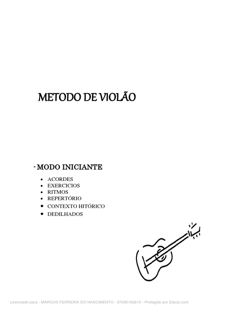 Apostila Metodo de Violao | PDF | Intervalo (música) | Acorde (música)
