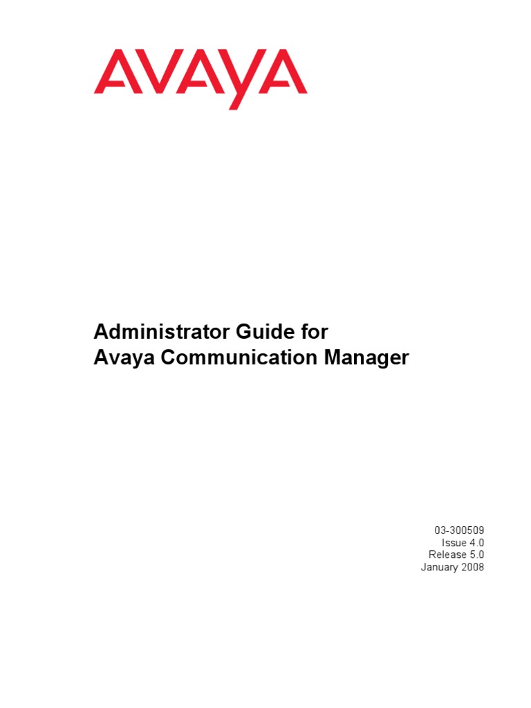 Avaya Communications Manager Admin Guide | PDF | Computer Terminal ...