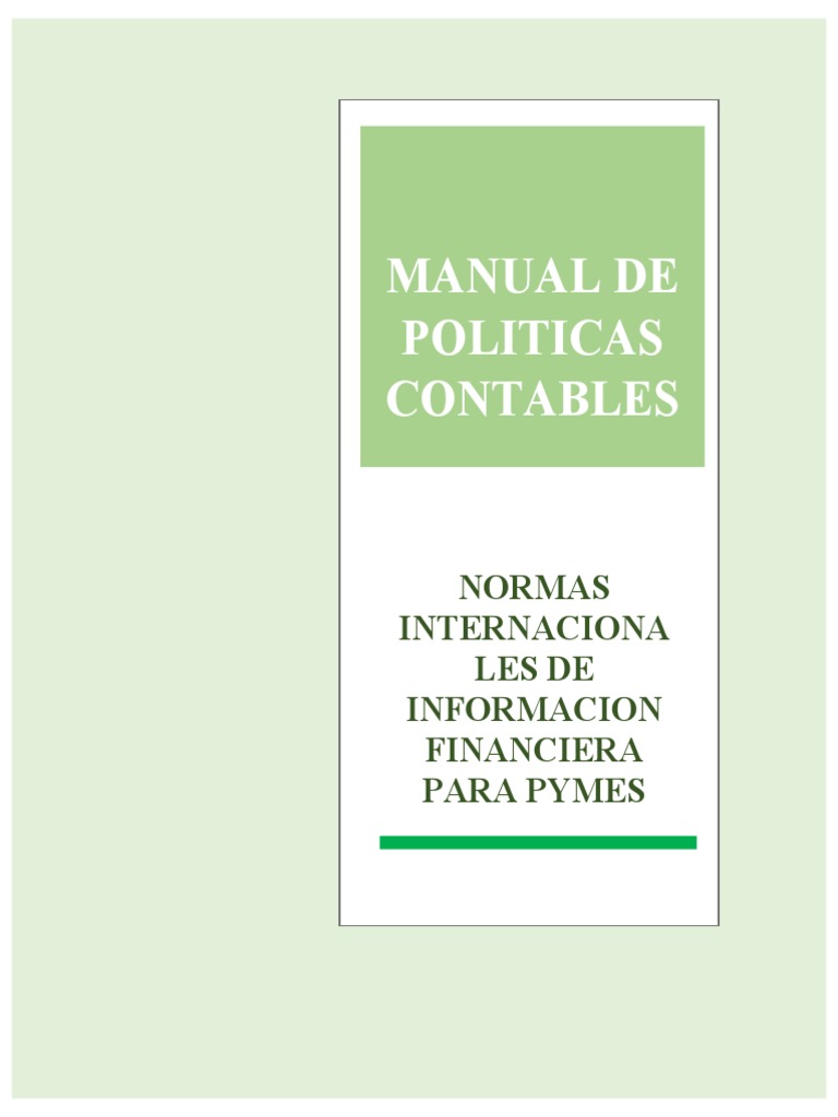 Manual de Politicas Contables | PDF | normas internacionales de ...