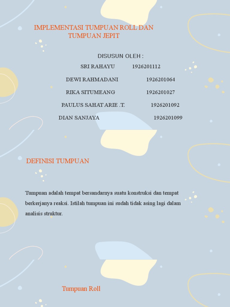 Implementasi Tumpuan Roll Dan Tumpuan Jepit | PDF