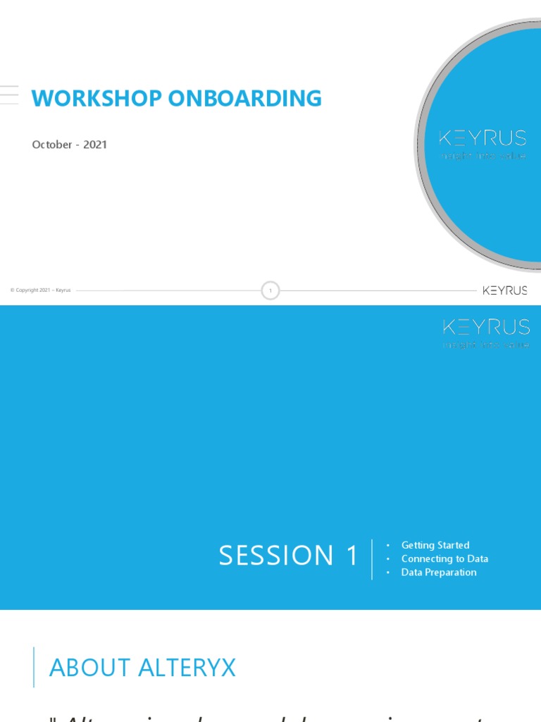 Keyrus - 2021 Alteryx Designer Onboarding | PDF | String (Computer Science) | Comma Separated Values