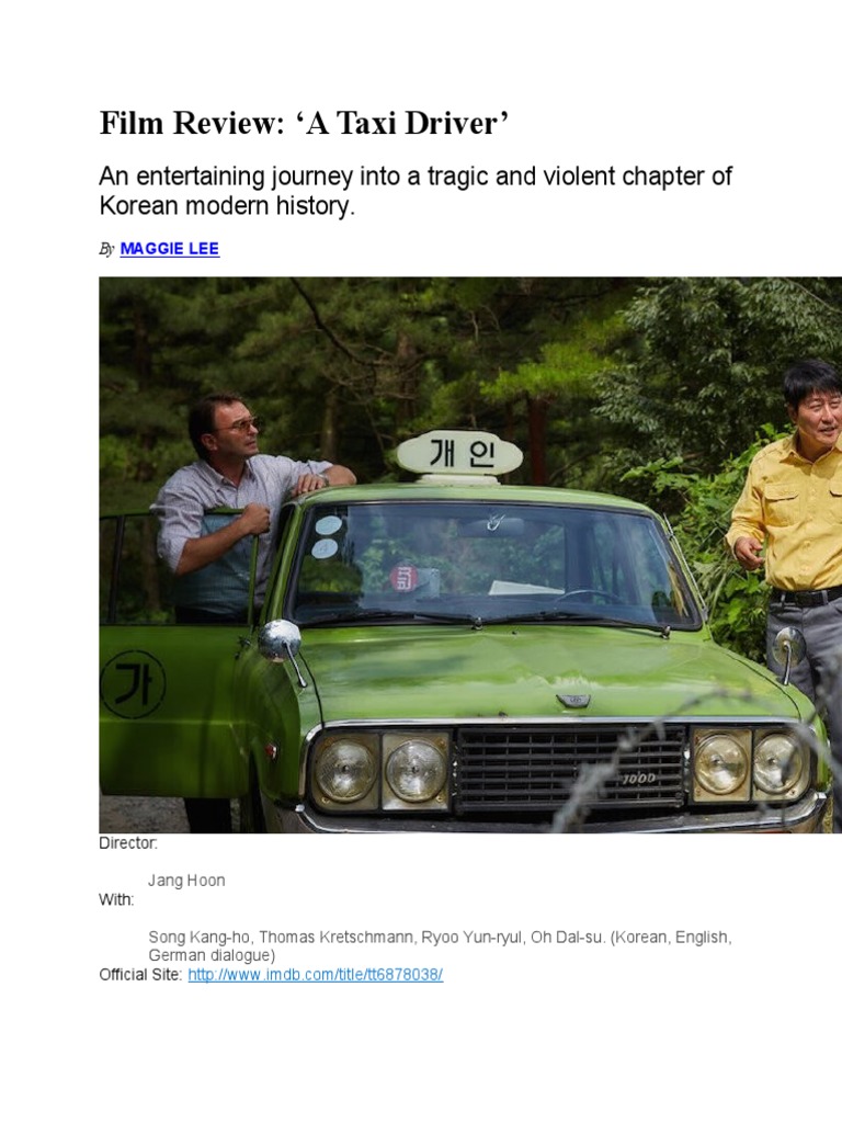 Film Review Taxi Driver | PDF